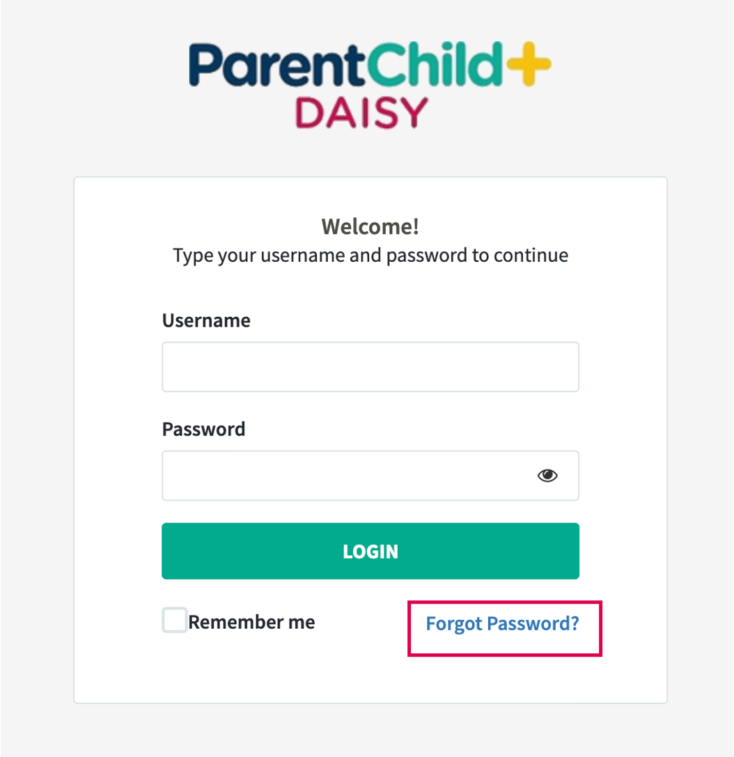 How do I reset my password? – ParentChild+